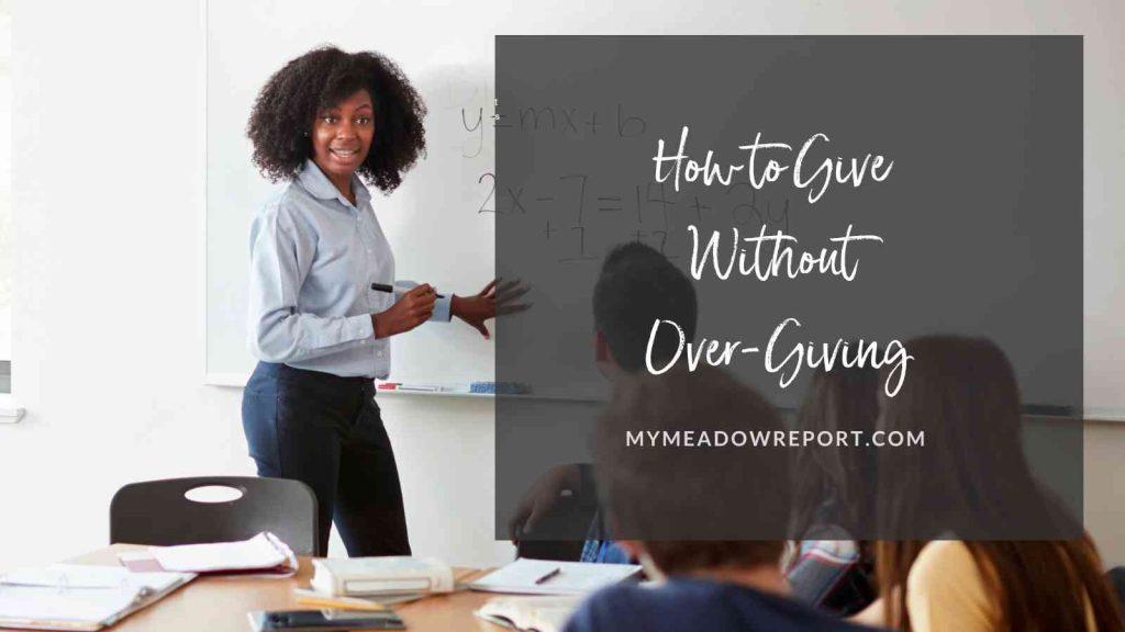 How to Give Without Over-Giving - Renée Fishman