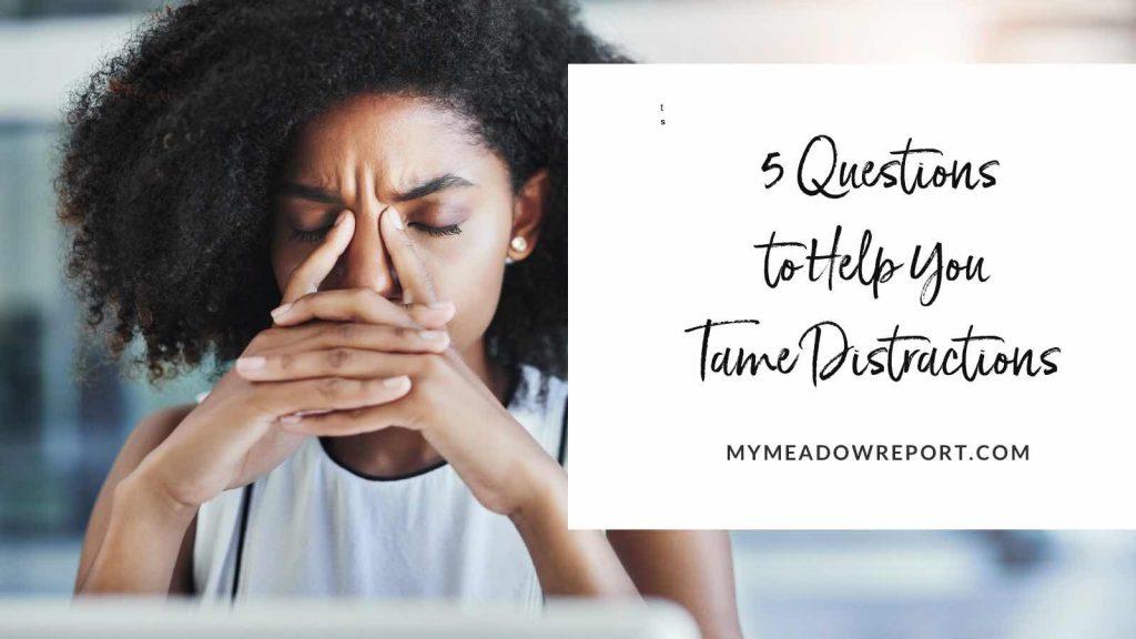 5 Questions to Help You Tame Distractions - Renée Fishman