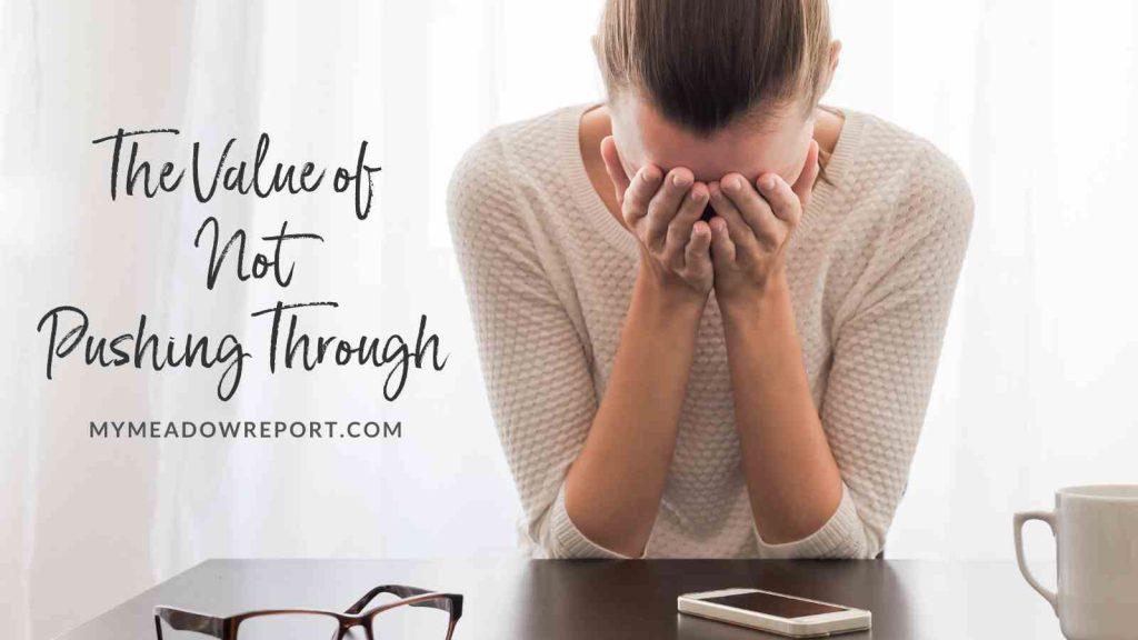 The Value of Not Pushing Through - Renée Fishman