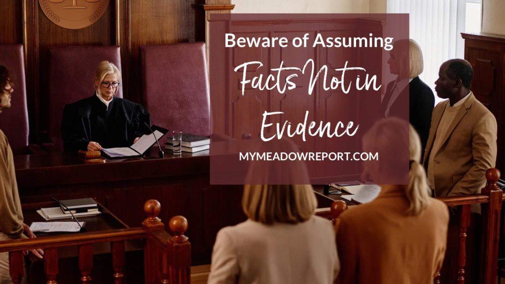 Beware of Assuming Facts Not in Evidence - Renée Fishman